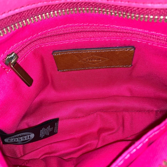 Fossil | Bags | Fossil Authentic Leather Purse Pink With Initials Jr ...
